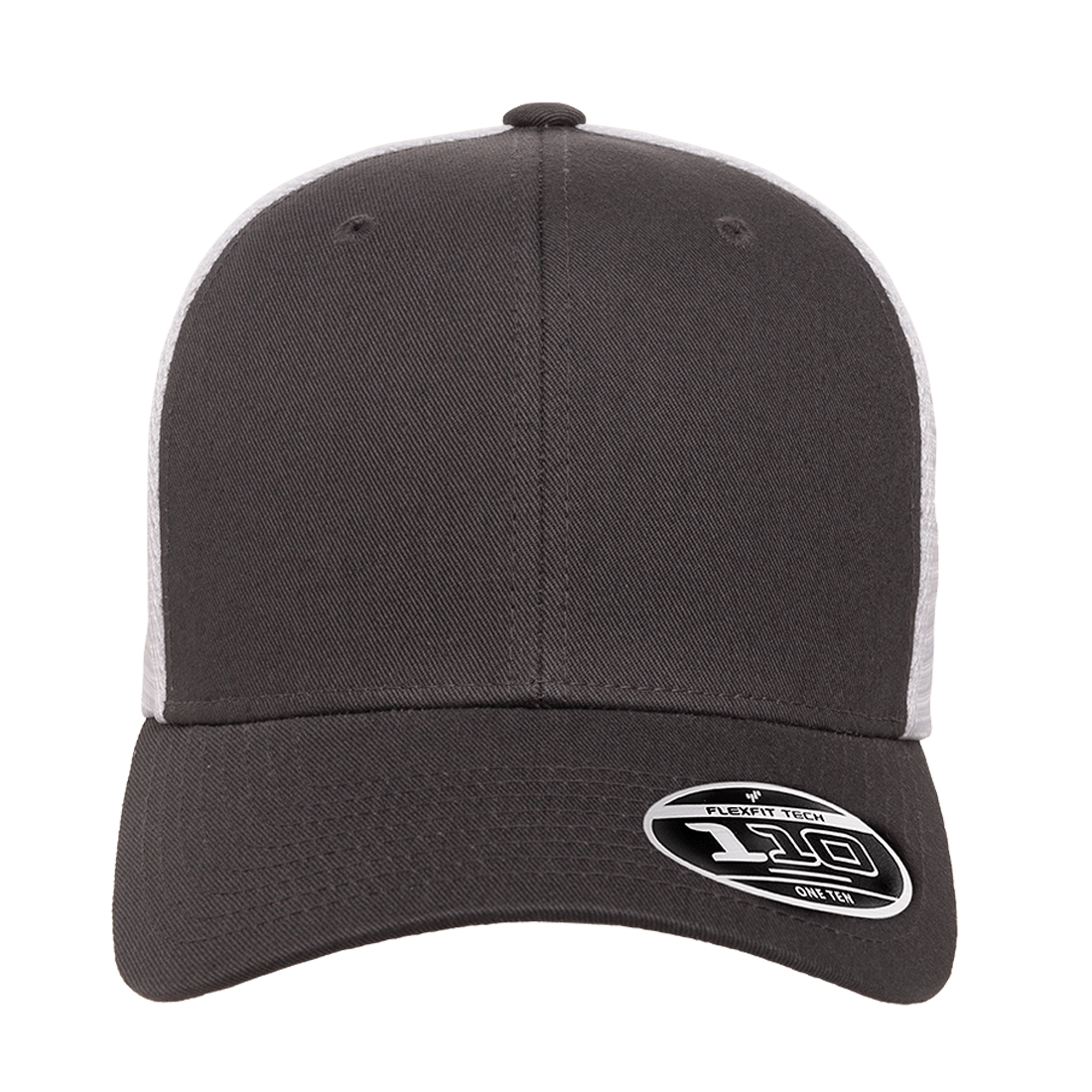 Flexfit 110. Charcoal/White Mesh Snapback – Megadeluxe